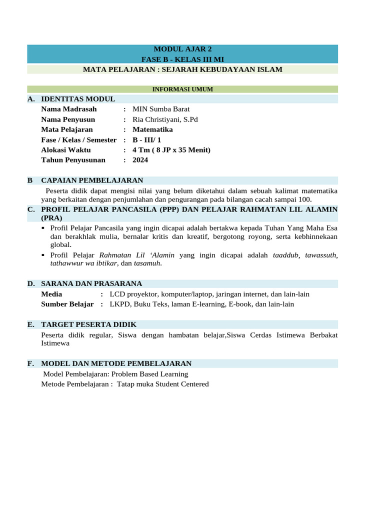 Modul SKI 3 Bab 2 | PDF