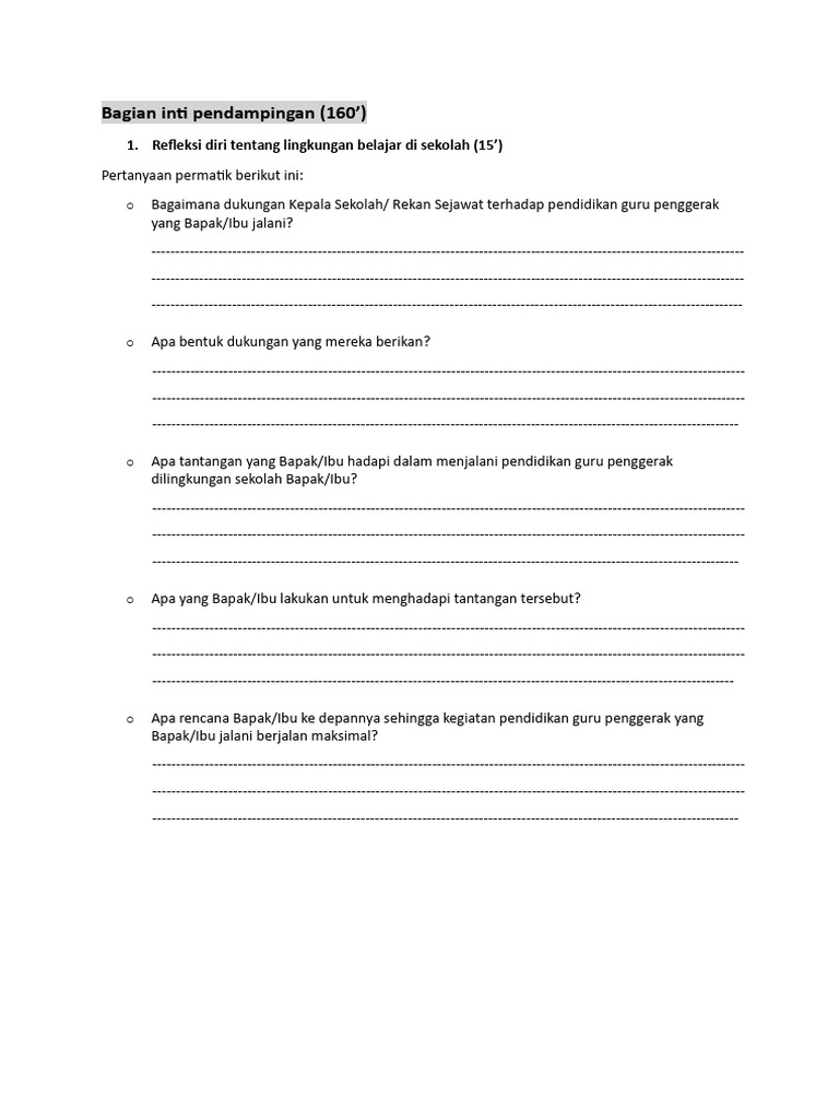 PertanyaanRefleksi PI2 | PDF