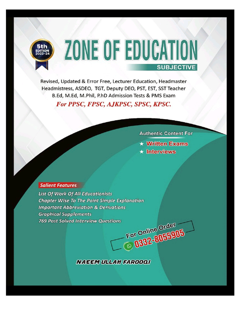 Sample 5th Edition Zone of Edu | PDF