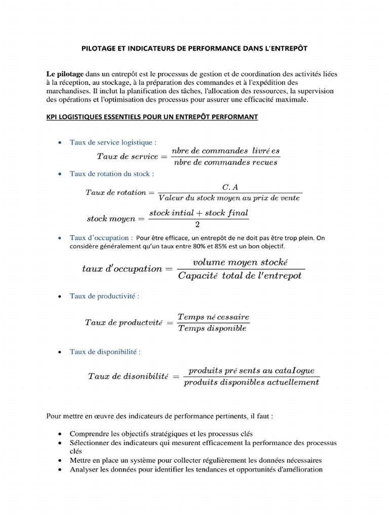 Pilotage Et Indicateurs de Performance | PDF