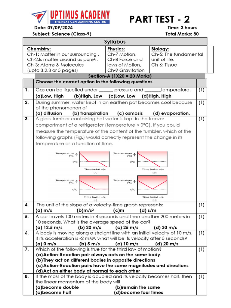 PT-2 Class 9 Science | PDF