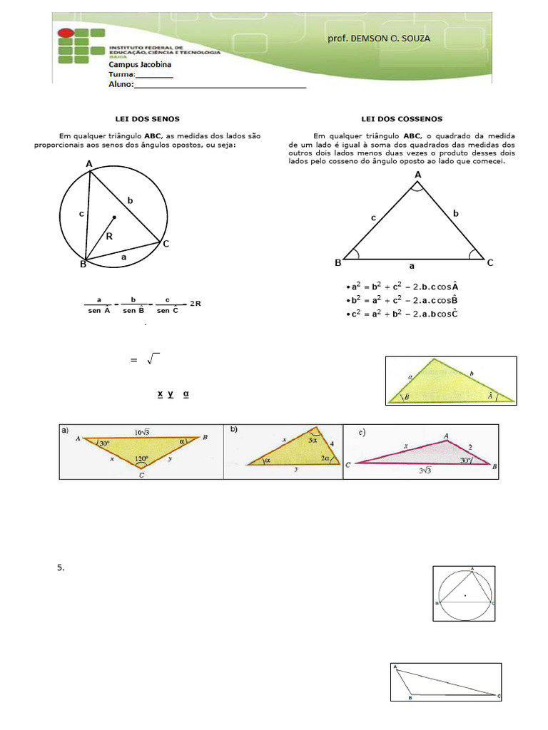 Lista de Exercícios 2 Ano | PDF