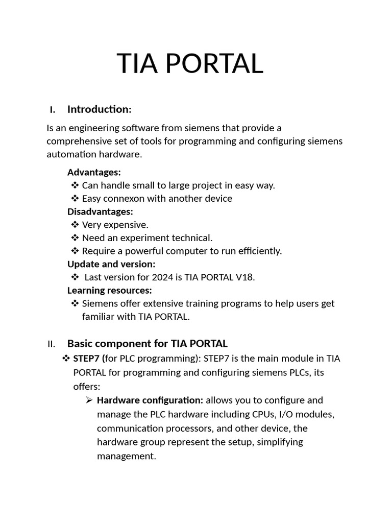 TIA PORTAL | PDF