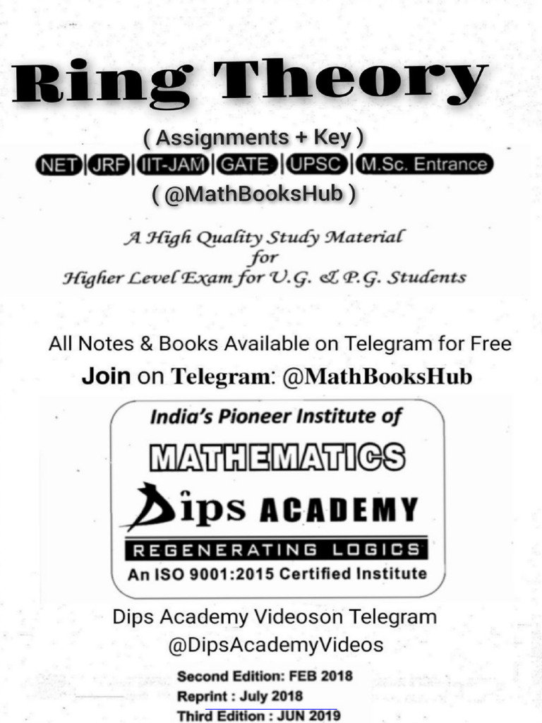 Ring Theory For Csir Net | PDF