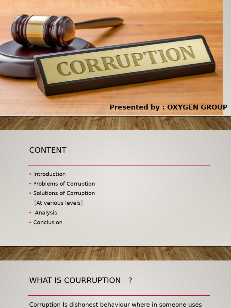 Corruption Presentation | PDF
