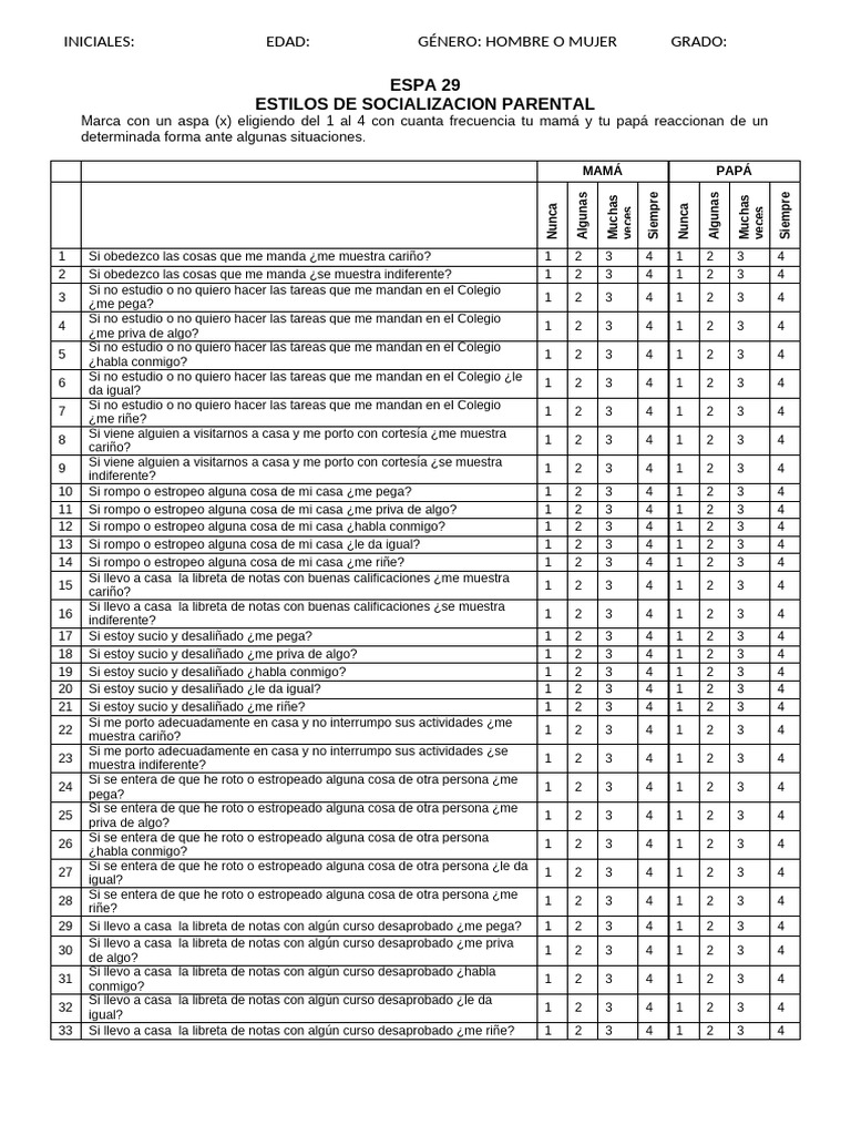 ESPA 29 - Formato Nuevo | PDF