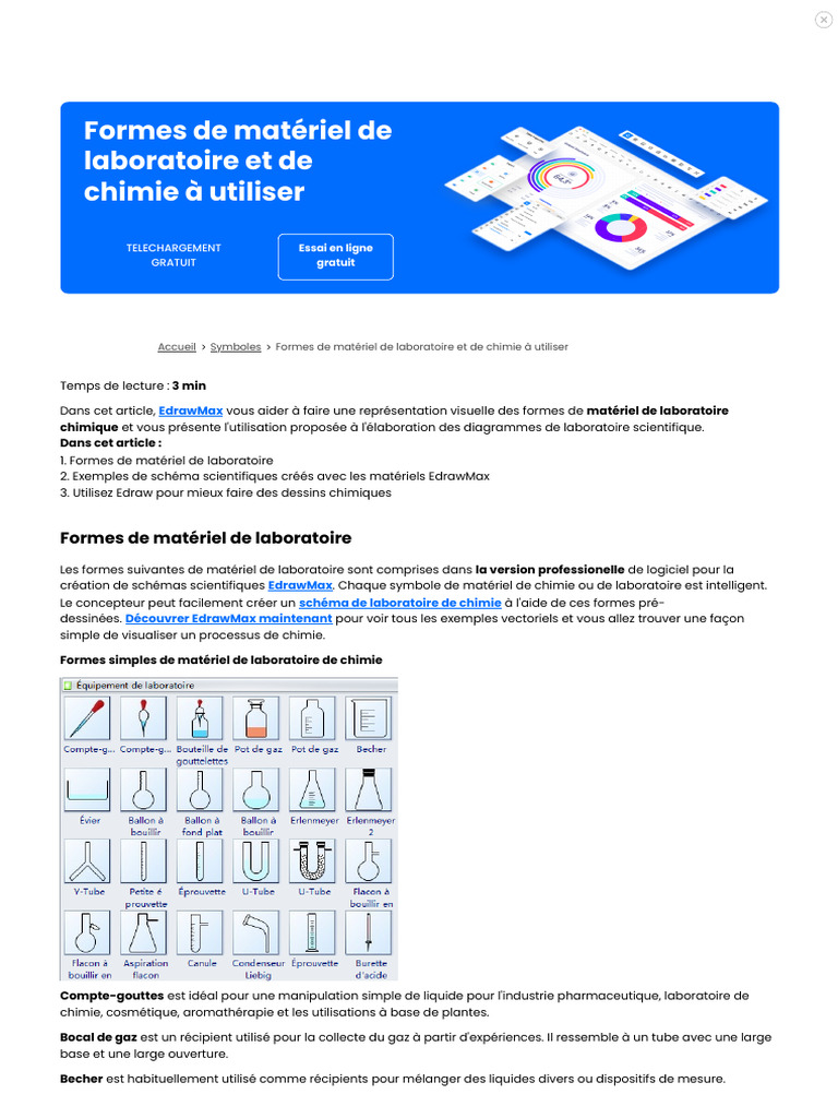 Formes de Matériel de Laboratoire Et de Chimie À Utiliser | PDF