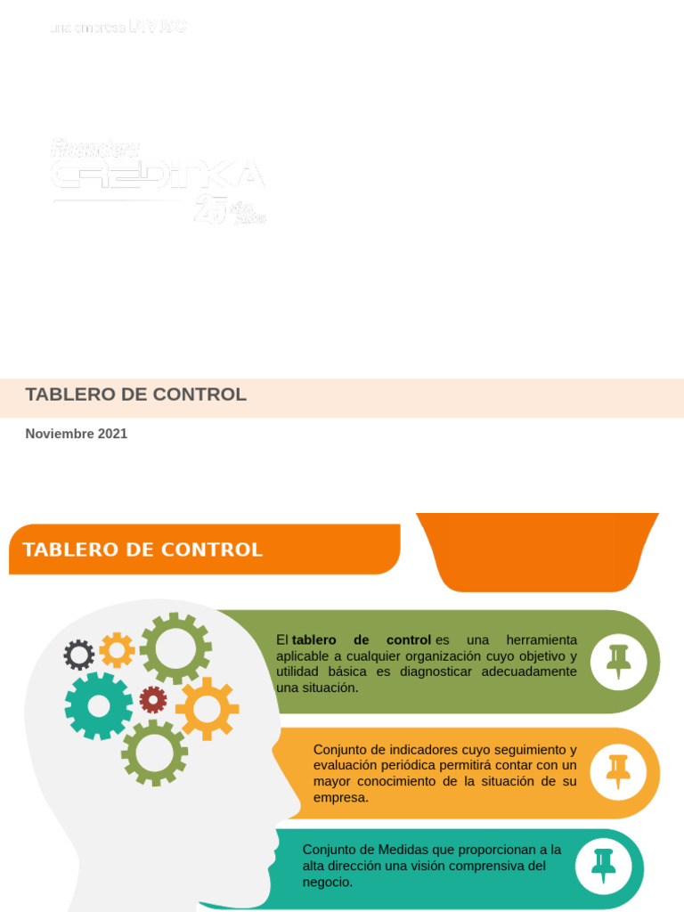 Control de Gestión - Tablero de Control | PDF