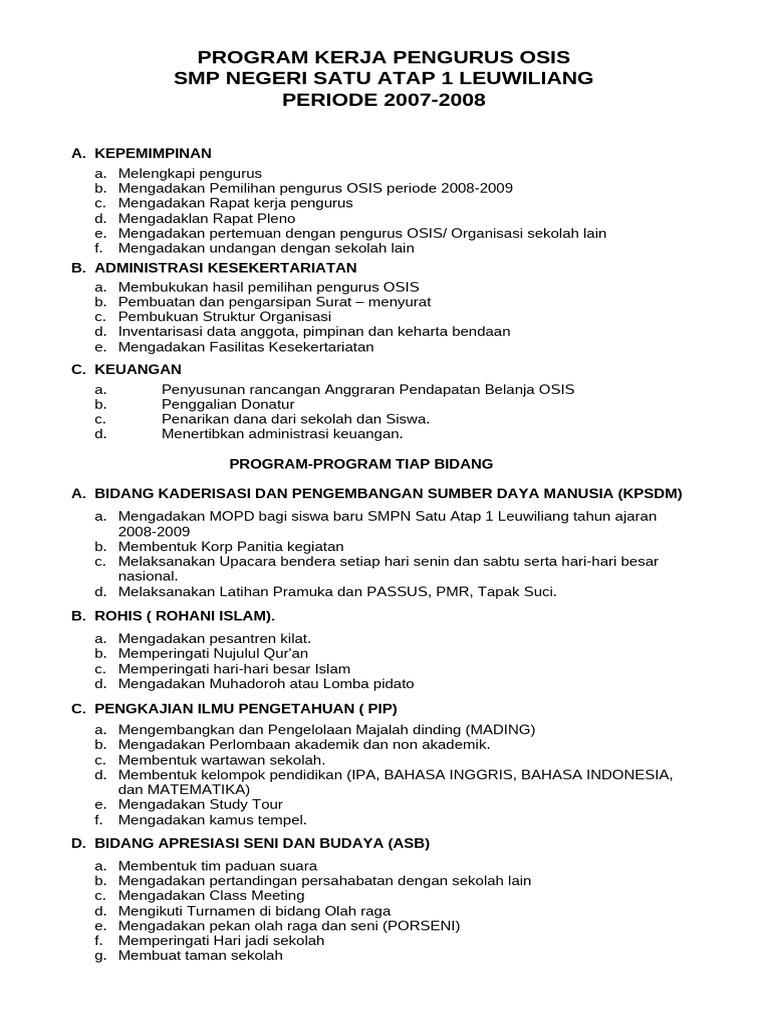 Program Osis 2007-2008 | PDF | Career & Growth | Science & Mathematics