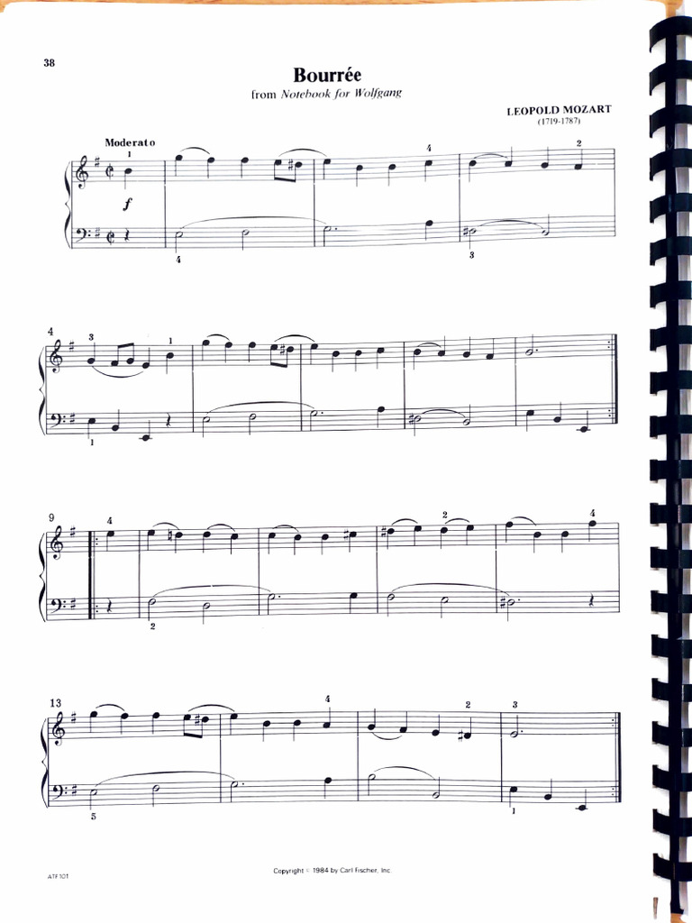 Bourrée L.Mozart | PDF