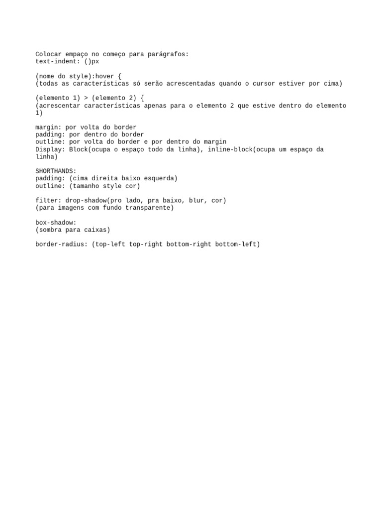 Códigos de CSS | PDF