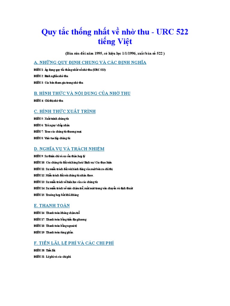 Urc 522 Tieng Viet | PDF