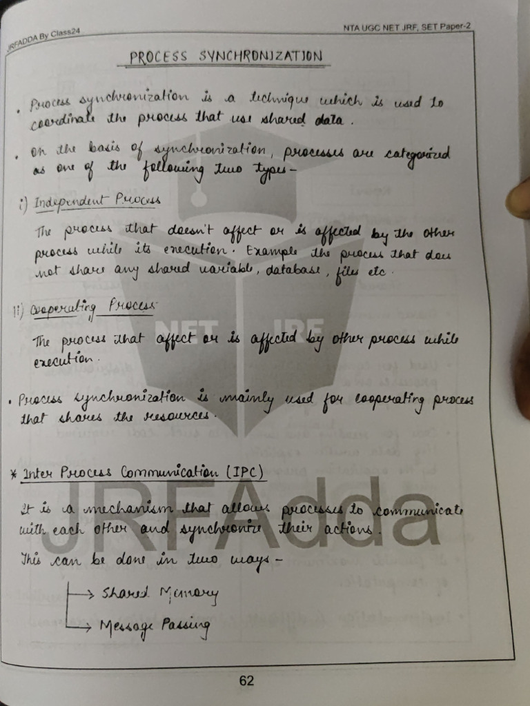 Unit 2 Process Synchronisation Pdf