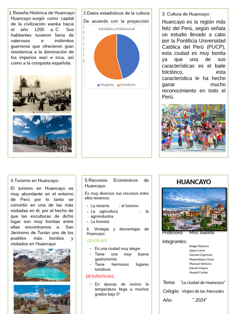 Triptico Huancayo 3ro Sec. | PDF