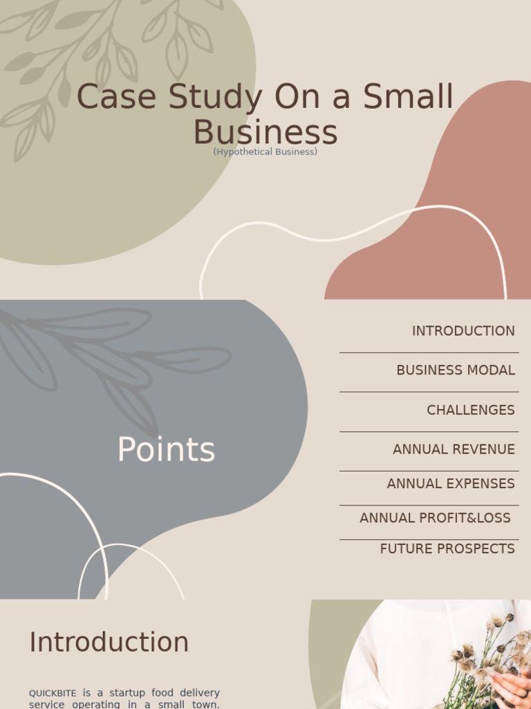 Case Study On A Small Business | PDF