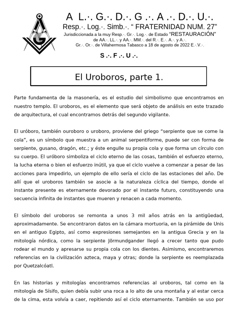 El Urobos | PDF | Alquimia
