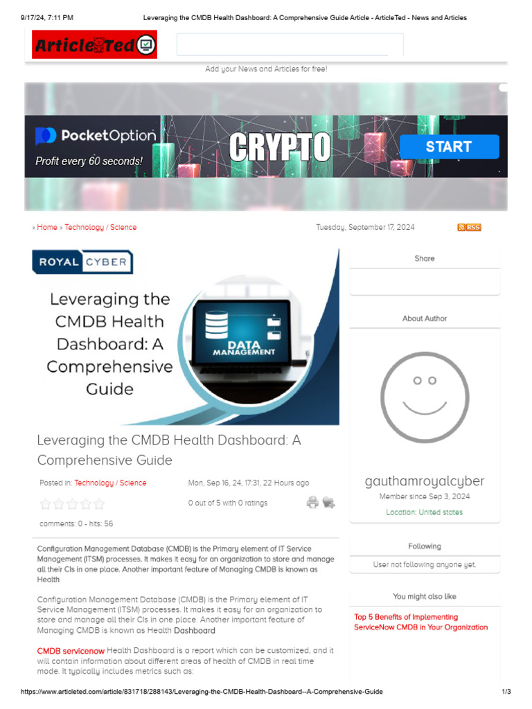 Leveraging The Cmdb Health Dashboard A Comprehensive Guide Article