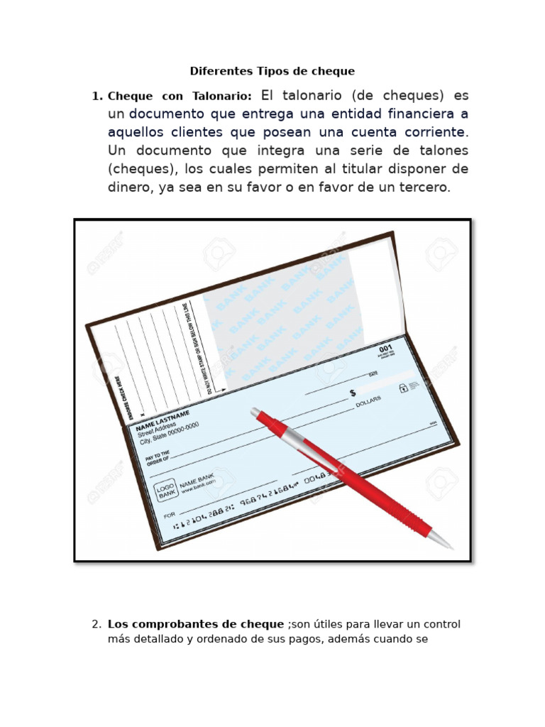 Tipos de Cheques y su Uso | PDF