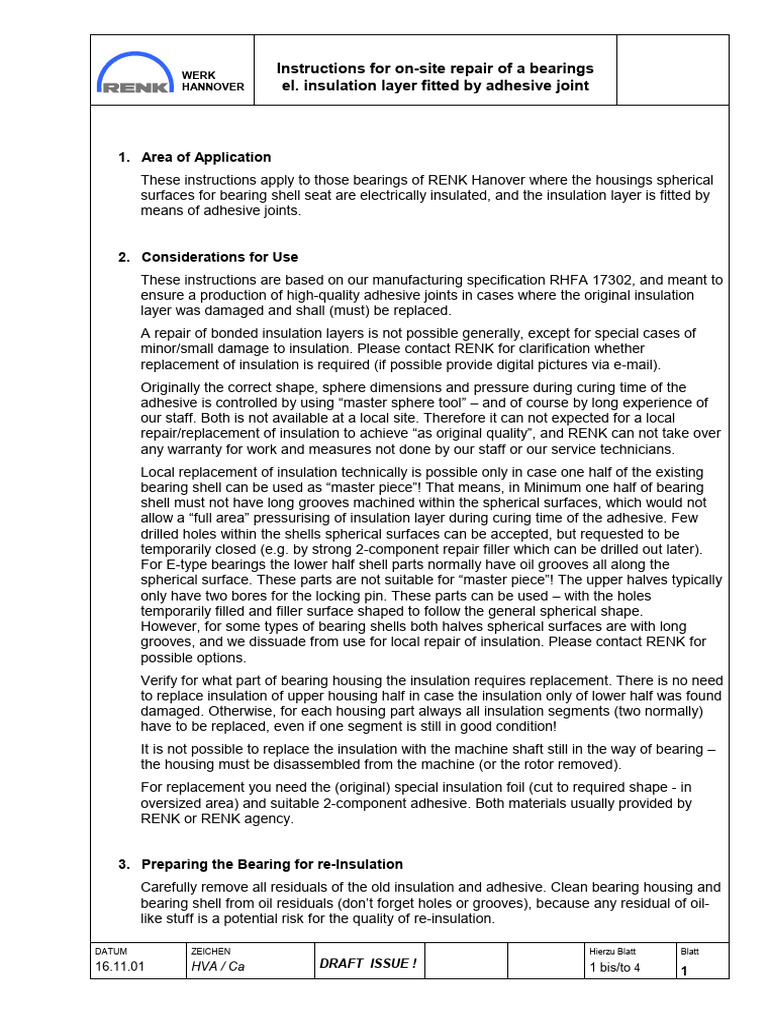 Instructions for PTFE insulation on-site repair | PDF