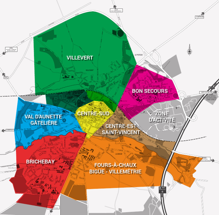 Plan Des Quartiers de Senlis 2018 | PDF