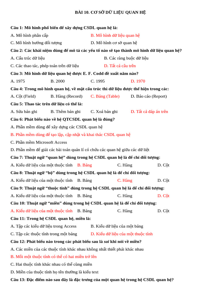 Đề Cương Cuối Hkii - K12 | PDF