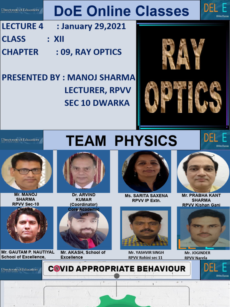 RAY OPTICS notes | PDF