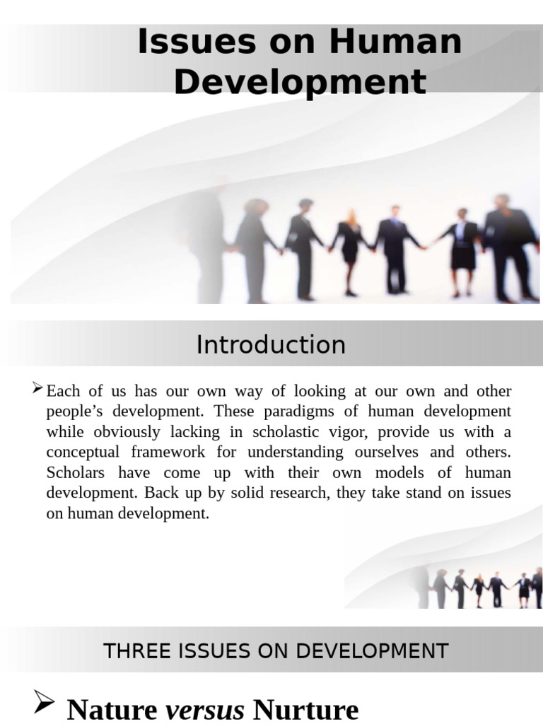 Issues On Human Development | PDF