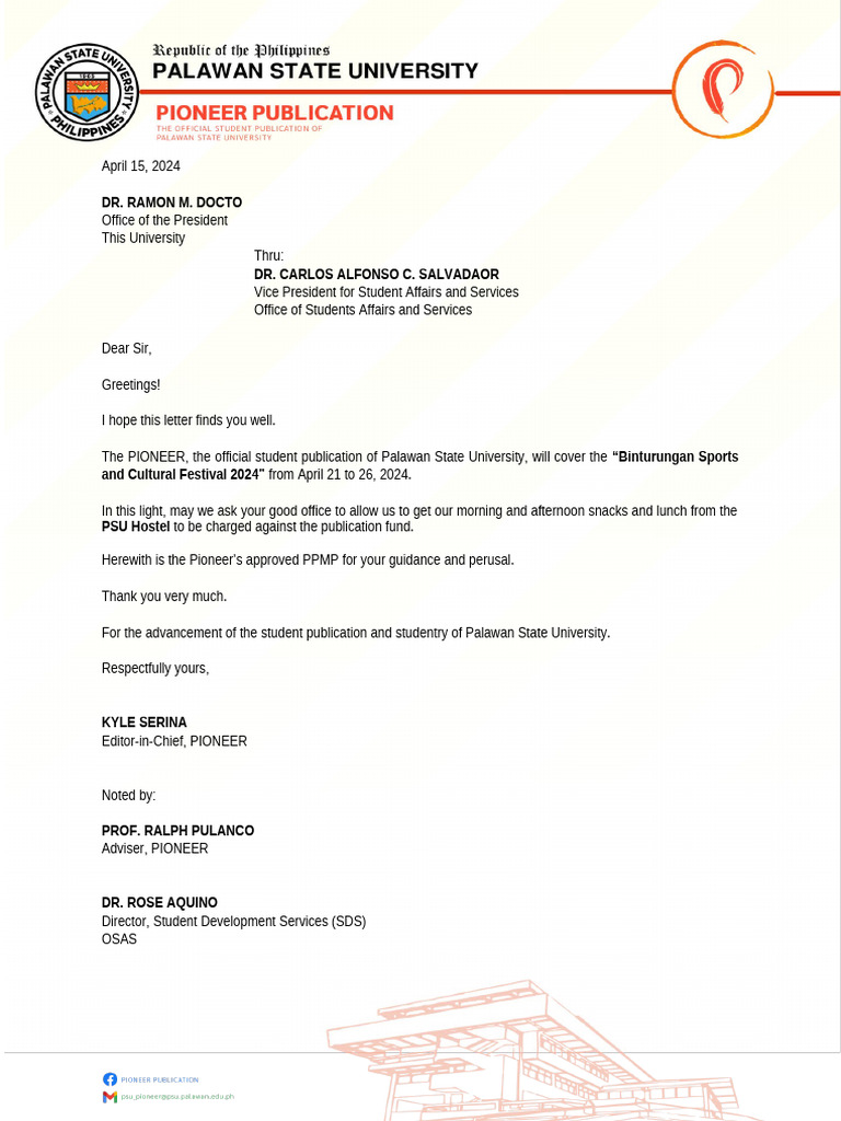 Letter 2024 | PDF