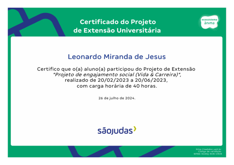 Leonardo Miranda de Jesus Leonardo Miranda de Jesus: "Projeto de ...