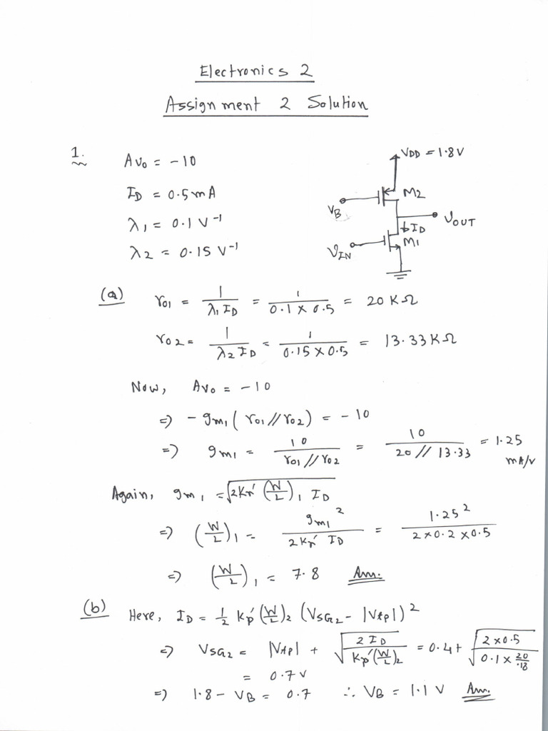 232 EEE 2103 B Assignment 2 Solution | PDF