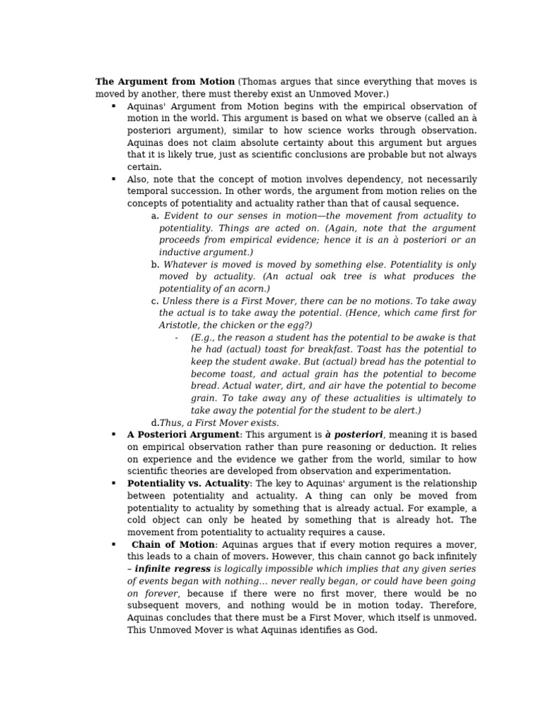 The Argument From Motion | PDF