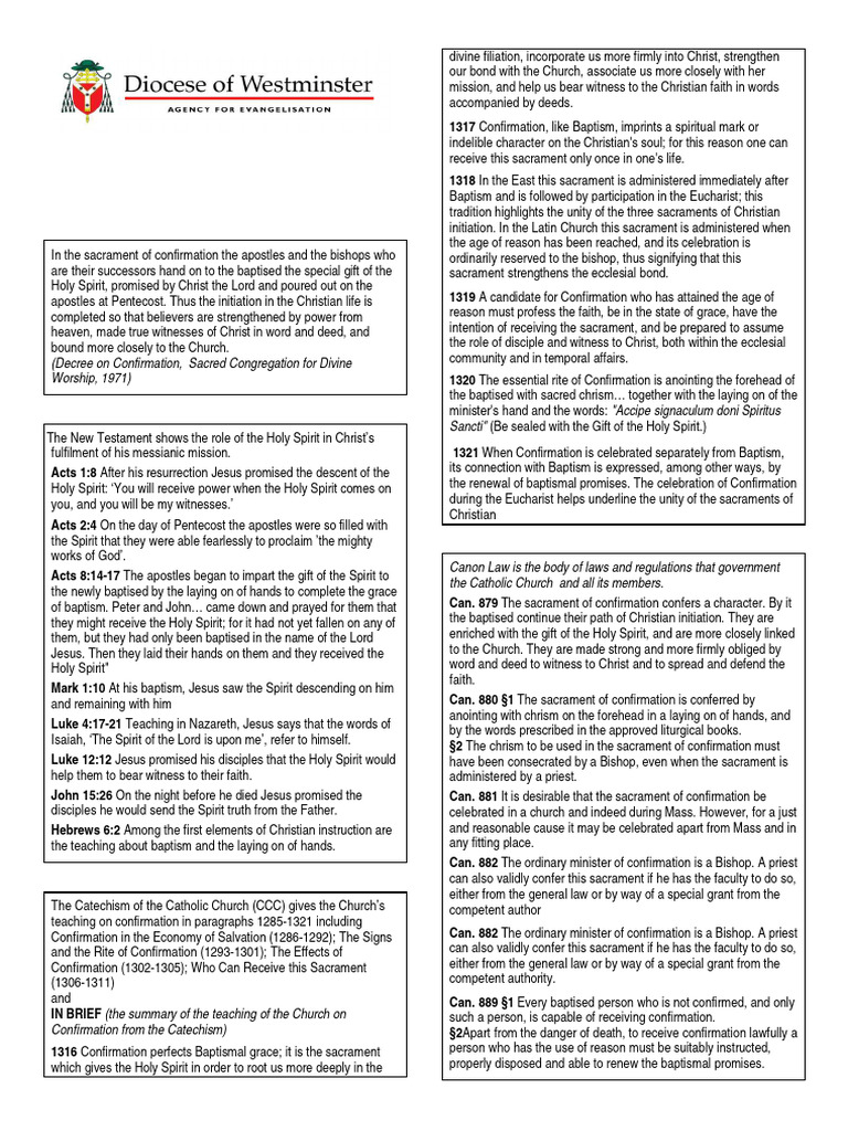 Essential Quick Guide To Confirmation | PDF