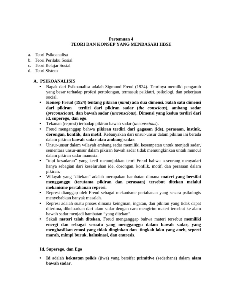 Teori Dalam HBSE | PDF