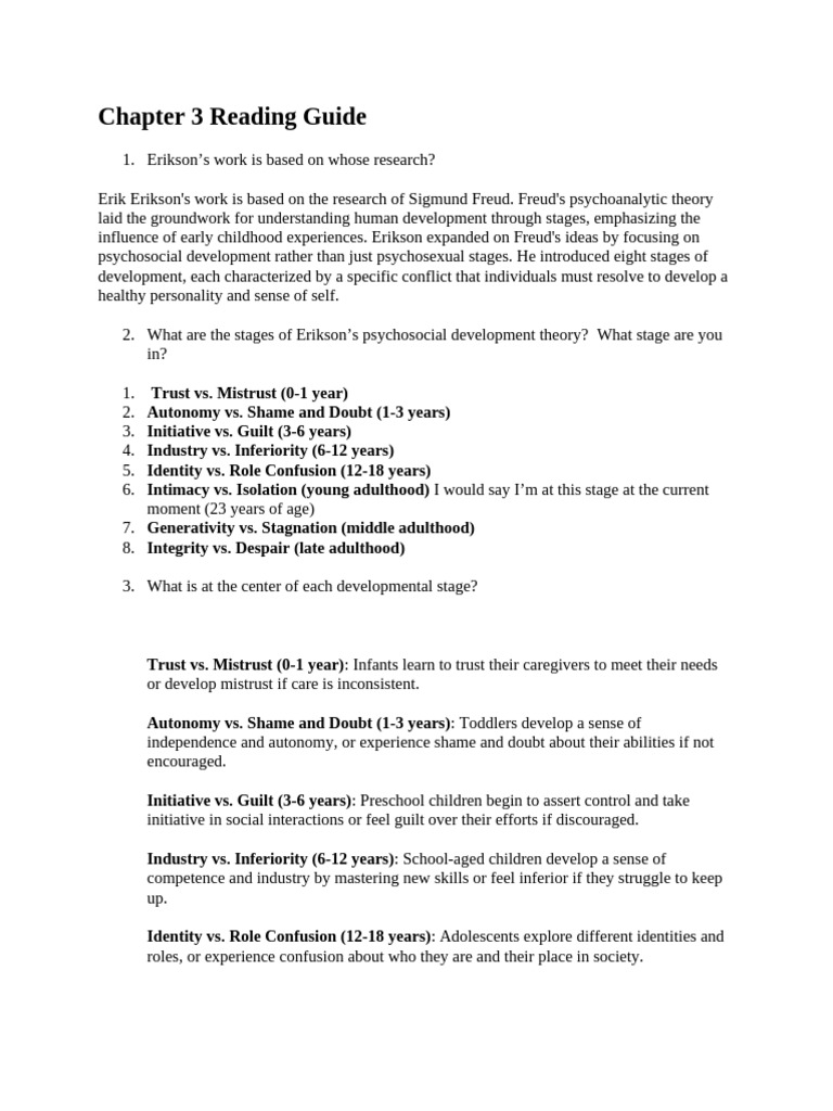 Chapter 3 Reading Guide | PDF