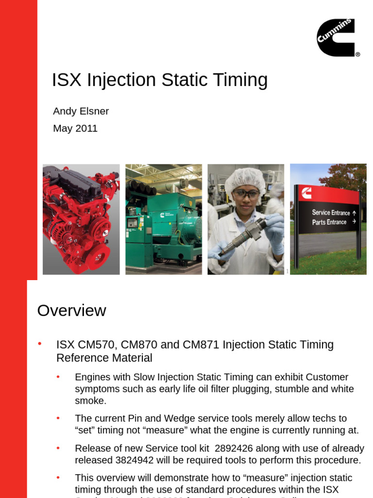 ISX Static Injection Timing Update Trainers Conference Material UPDATE ...