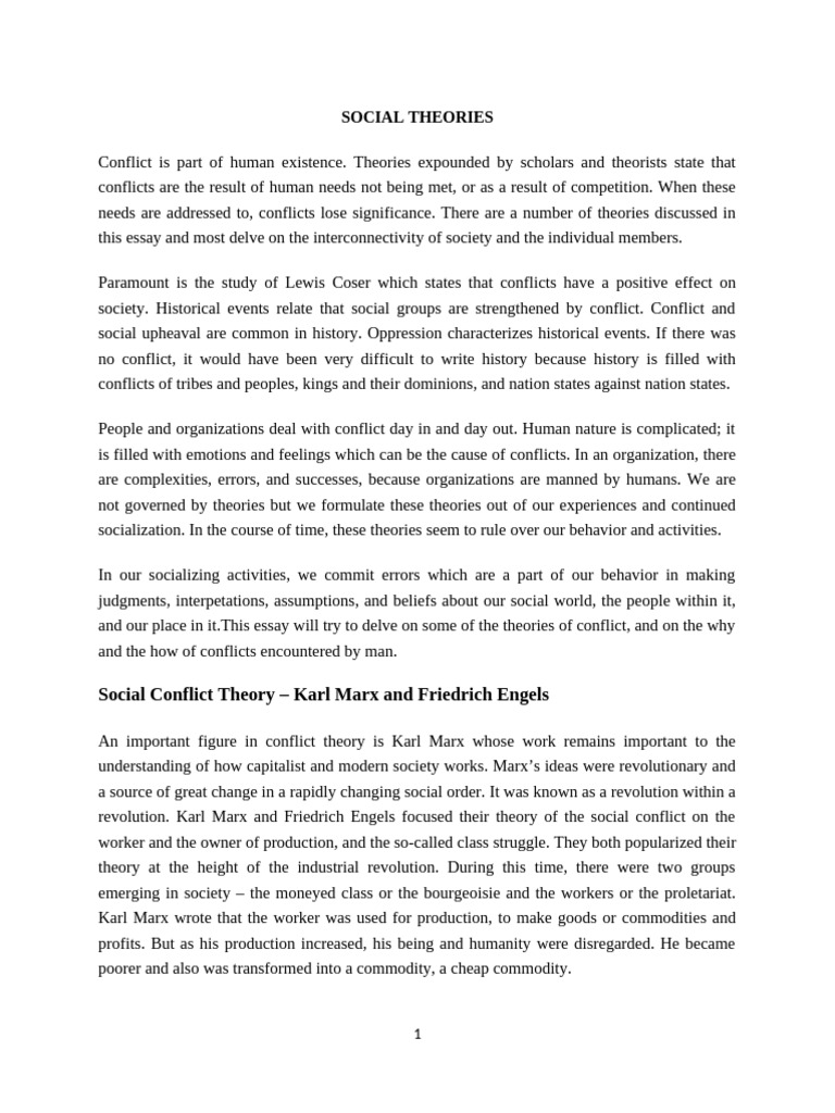 Social Theories | PDF