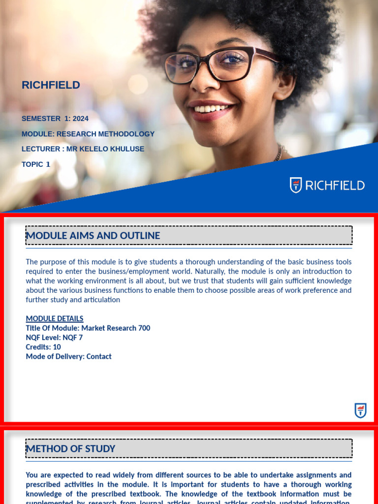 RM 700 - Topic 1 | PDF