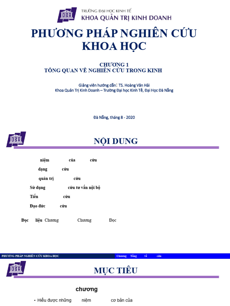 CHAPTER 1 TỔNG QUAN VỀ PP NCKH | PDF