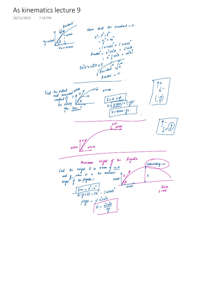 As Kinematics Lecture 9 | PDF