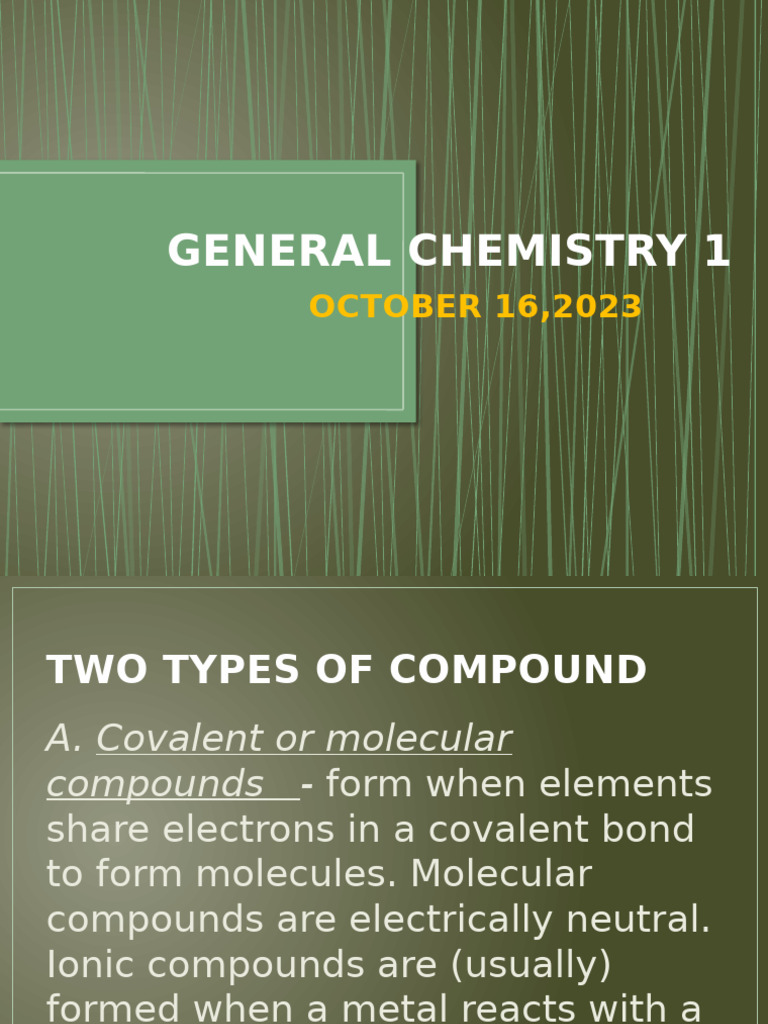 GENCHEM1 | PDF