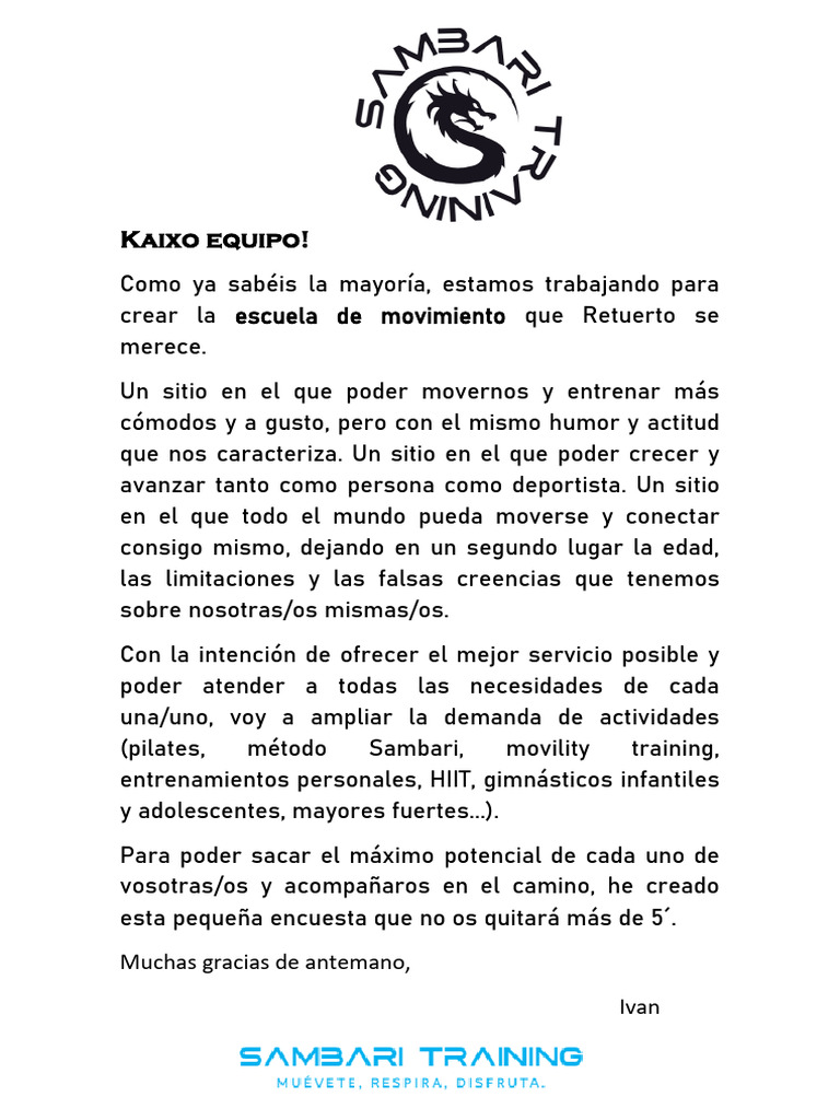 Kaixo Equipo | PDF