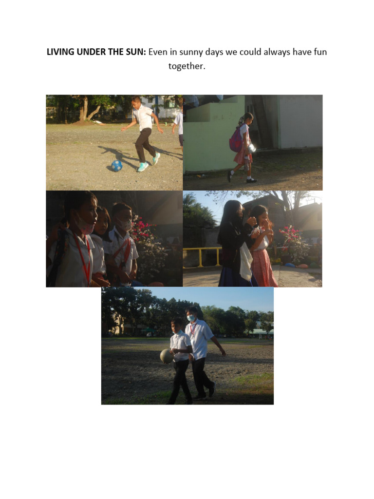 Sample Caption Photojournalism LIVING-UNDER-THE-SUN | PDF