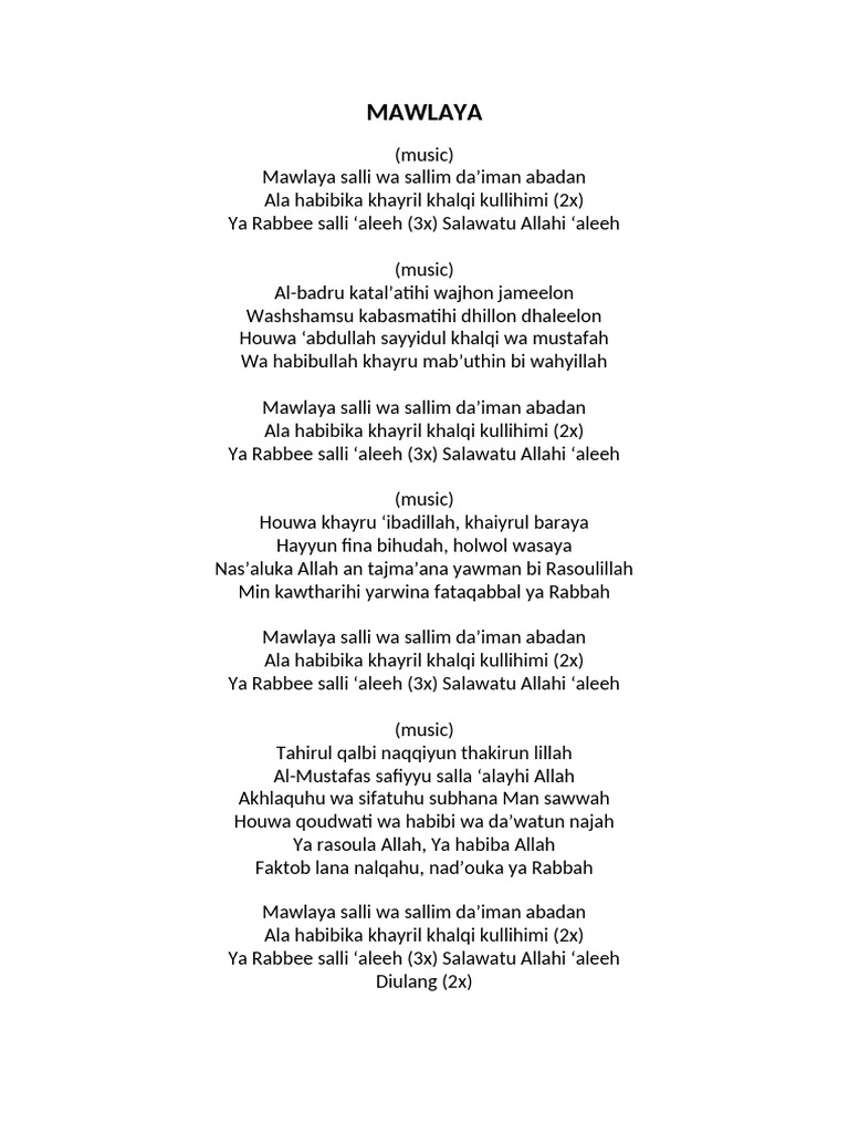 MAWLAYA | PDF