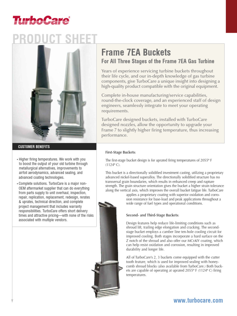 Frame 7EA Buckets Product Sheet | PDF
