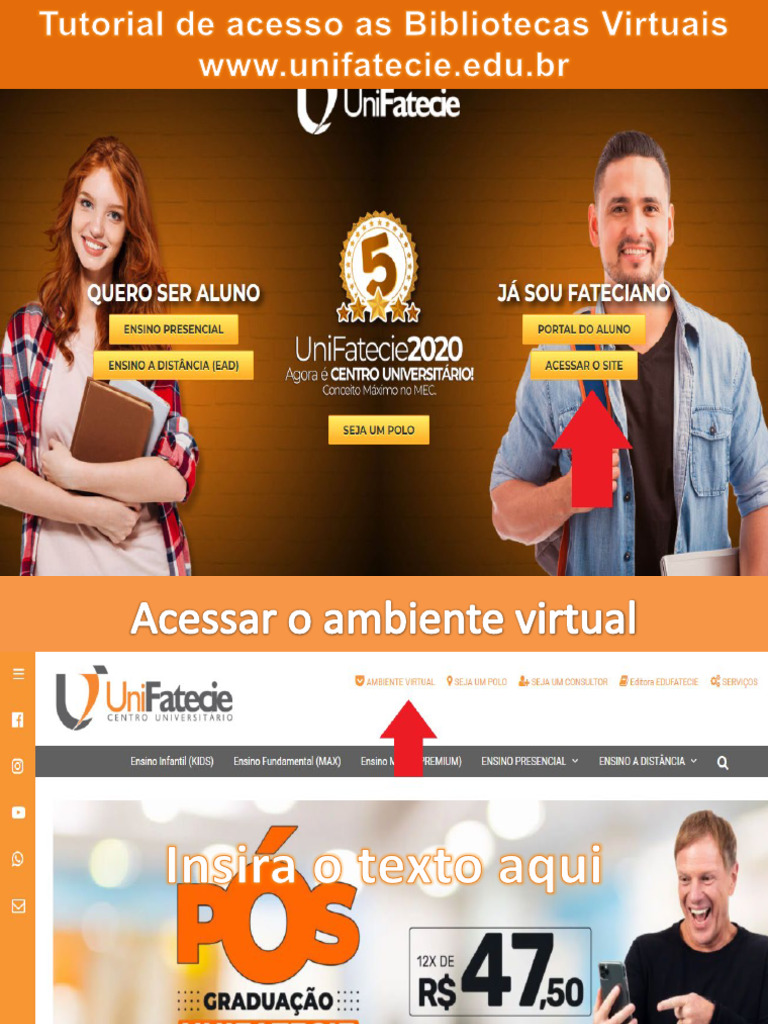 Tutorial de Acesso As Plataformas Das Bibliotecas Virtuais | PDF