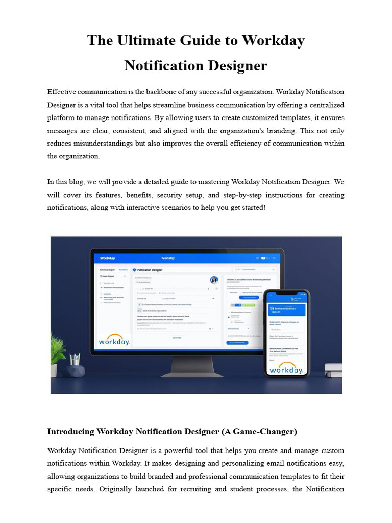 Workday Notification Designer | PDF