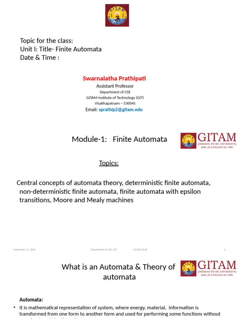 1 Lecture - Presentation | PDF