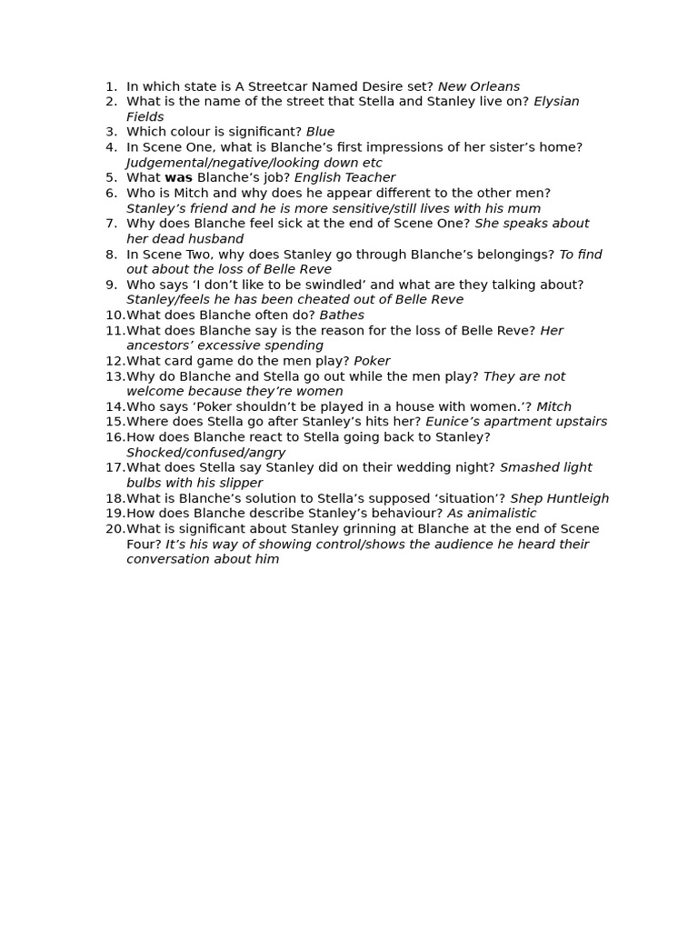 ASND Scenes 1-4 Recap Quiz | PDF