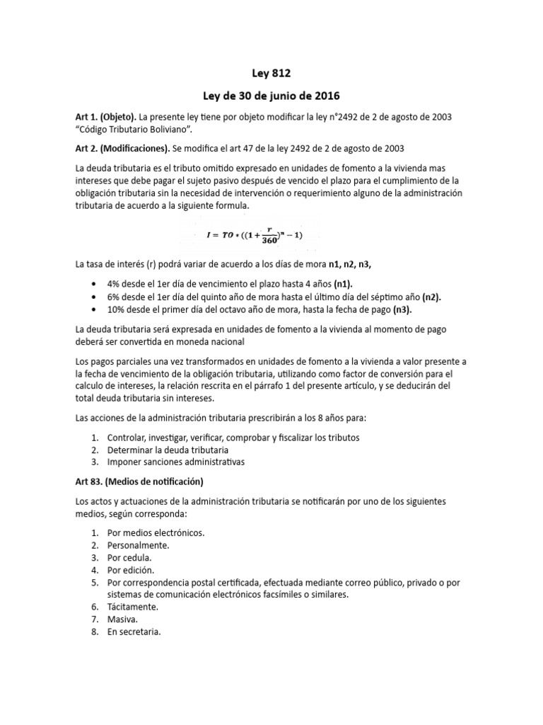 Ley 812 | PDF