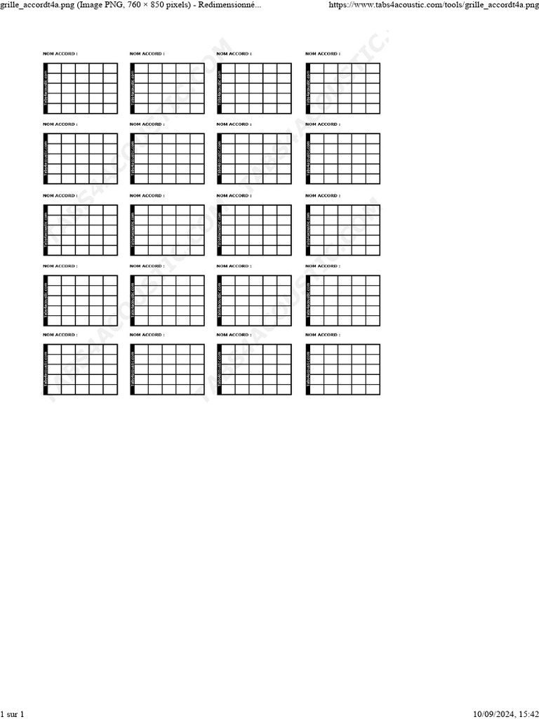 Grilles d'accords vierges | PDF